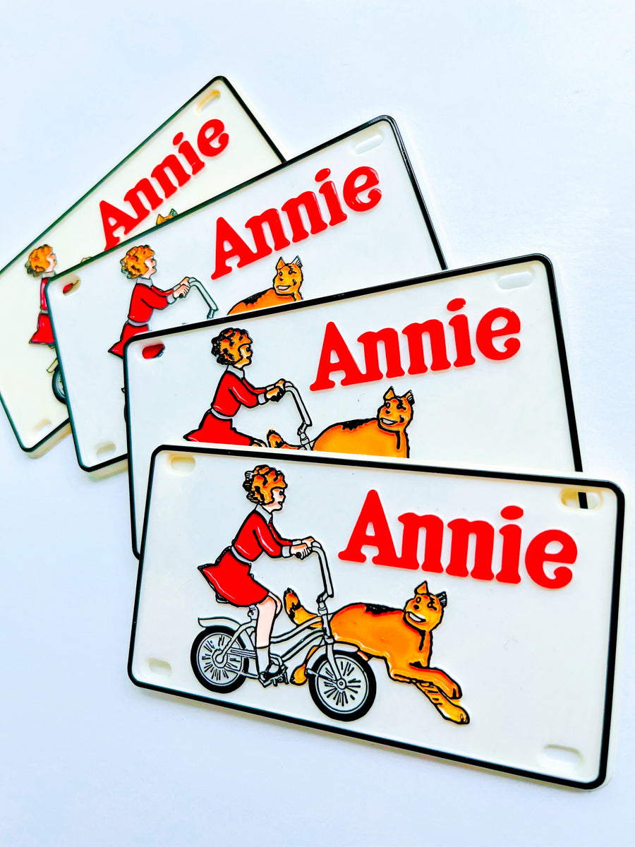 1981 Annie character license plate – PaperPippi